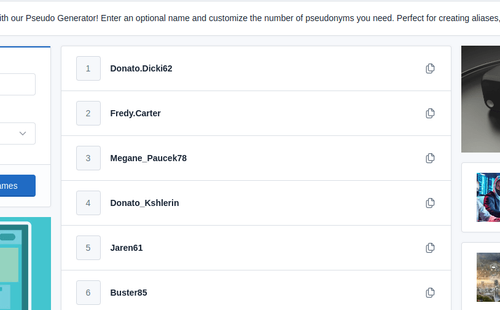 Pseudonym-Generator